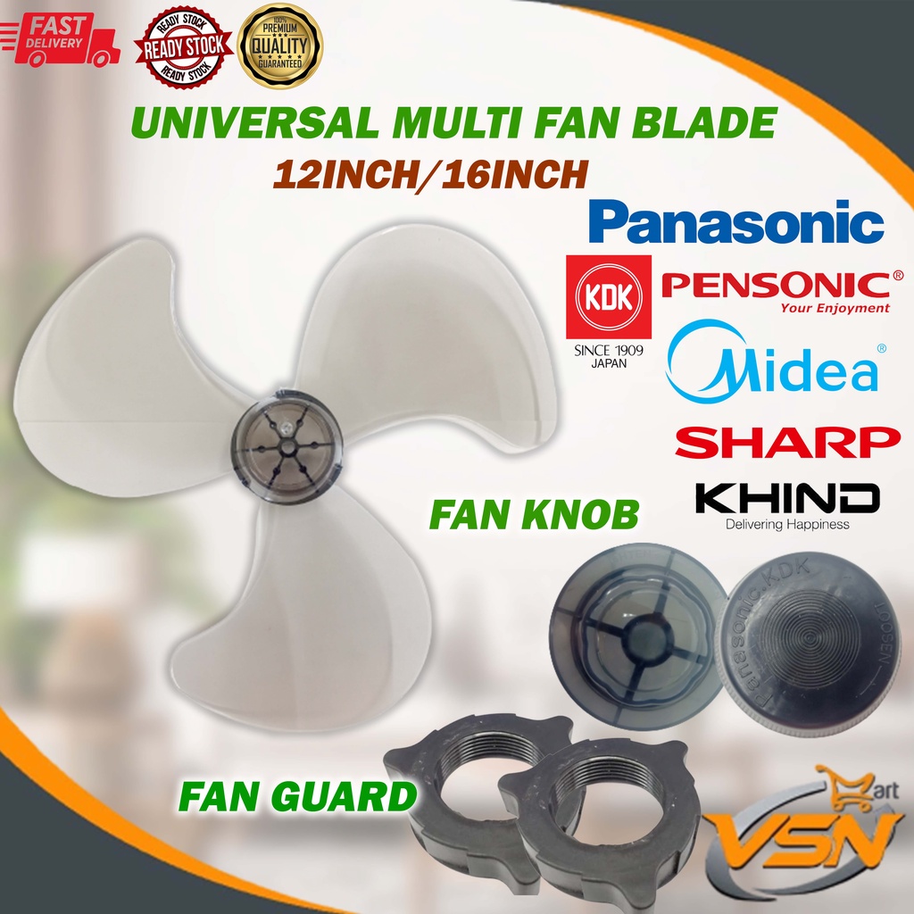 🔥HIGH QUALITY🔥 Universal Multi Any Brand Fan Blade 12" 16" Inch Inci ...