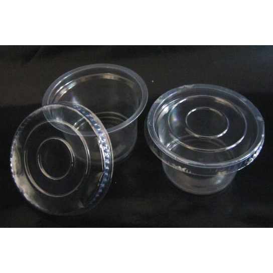 90ml Pudding / Jelly / Jelly Plastic Cup + Lid; contains 50 pcs ...