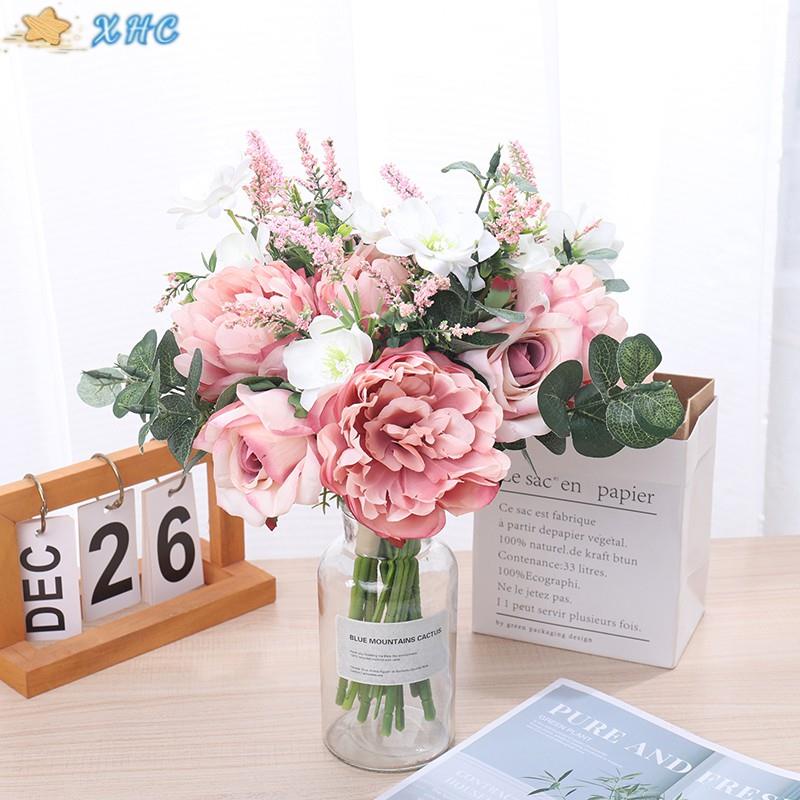[Ready stock] Peony Rose Hand Ikat Bouquet Foam Grain Gubahan Bunga ...
