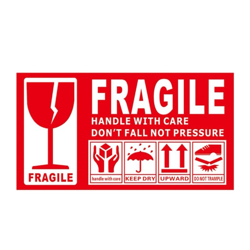 100pcs Warning Label FRAGILE Sticker Fragile Label suits for DHL ...