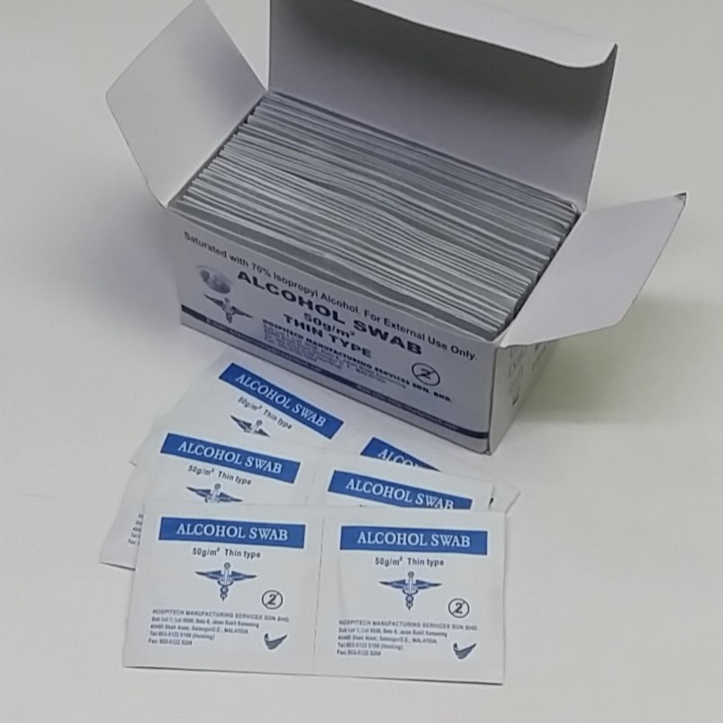 Hospitech Alcohol Swab 100's (70% Isopropyl Alcohol, To Kill Virus ...
