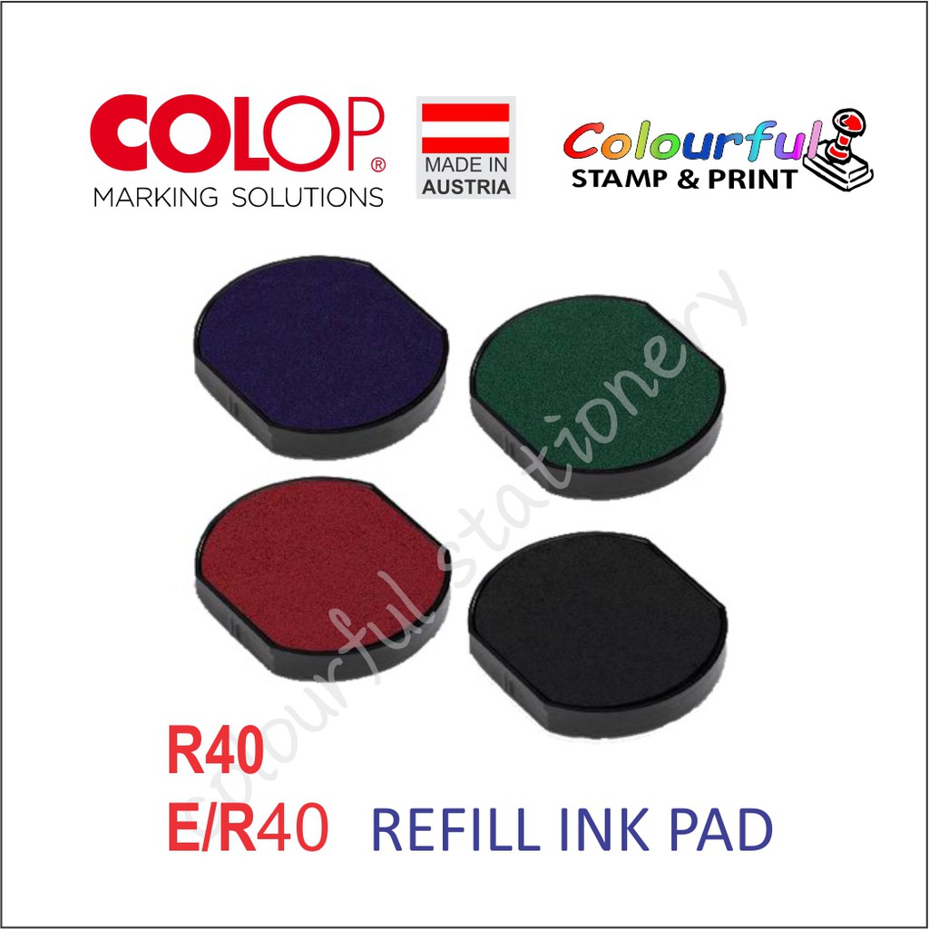 COLOP New Round Self-Inking Rubber Stamp R40,R45,R50. 100% Original (Hospital, Office, School ...