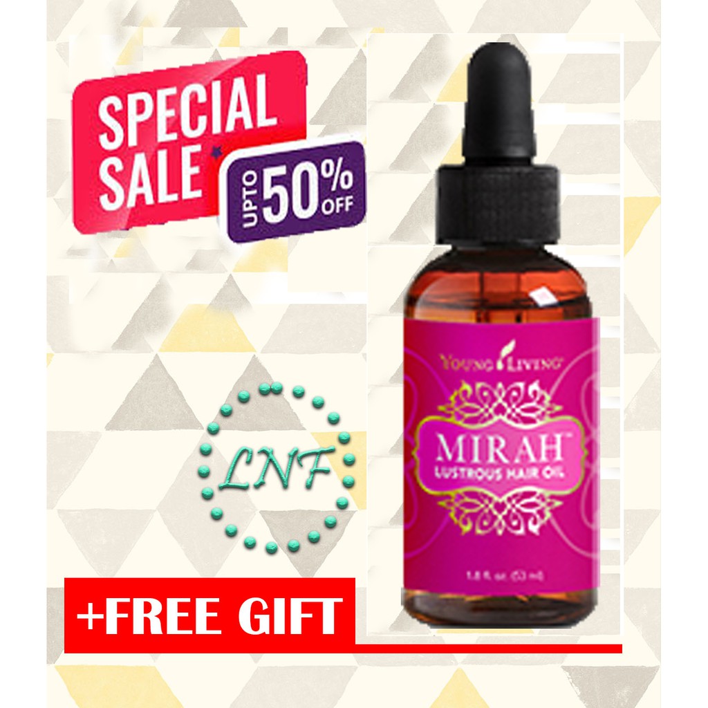 YL Young Livings Mirah Lustrous Hair Oil (53ml) + Free Glass Roller ...