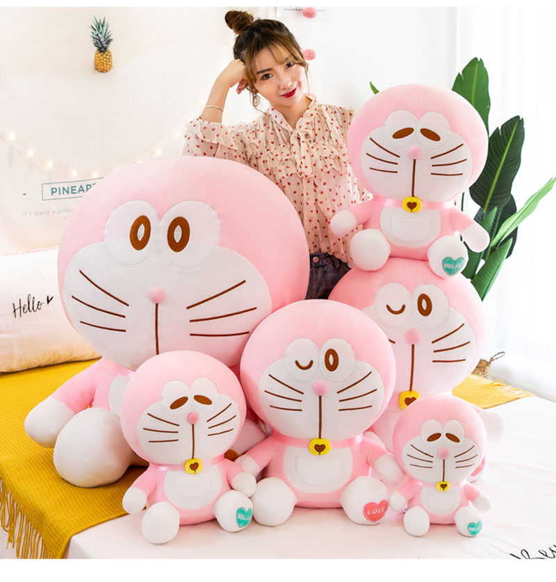 30/40/50/60cm Stuffed Toy Doll Animal Pink Doraemon Pillow Cushion Baby ...