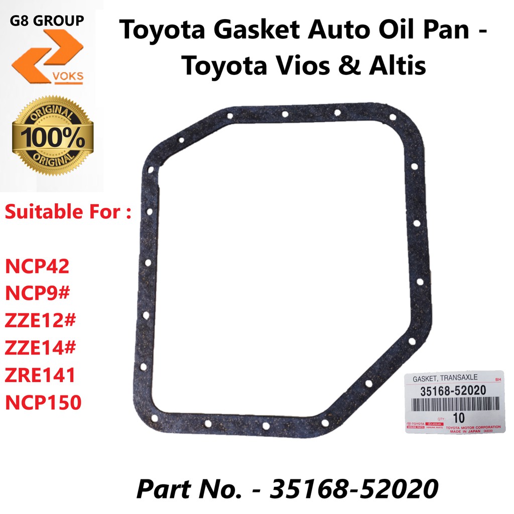 Toyota Gasket Auto Oil Pan - Toyota Vios & Altis ( 35168-52020 ...