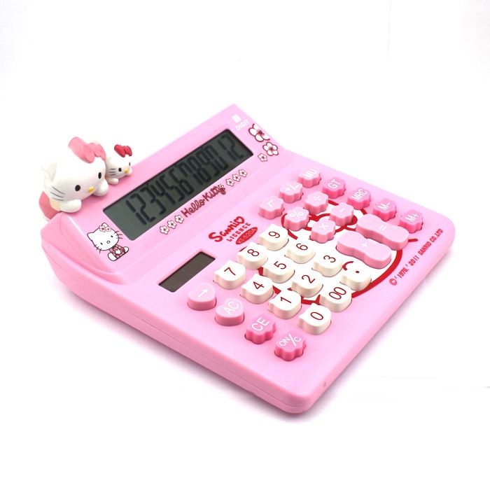 Hello Kitty Calculator Cute Cartoon Hello Kitty12 Solar Calculator ...