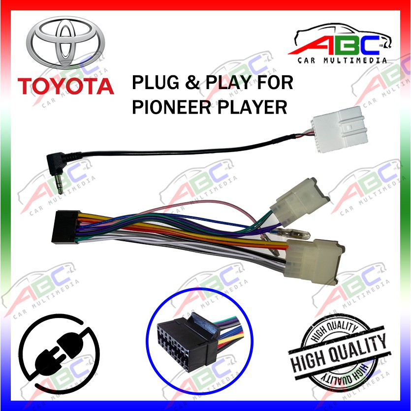 PIONEER PLUG & PLAY SOCKET FOR TOYOTA VIOS ALTIS CAMRY INNOVA AVANZA ...
