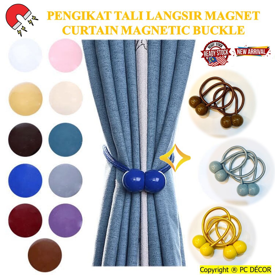 1Pc Pengikat Tali Langsir Magnet Magnetic Curtain Tieback Ball Design ...