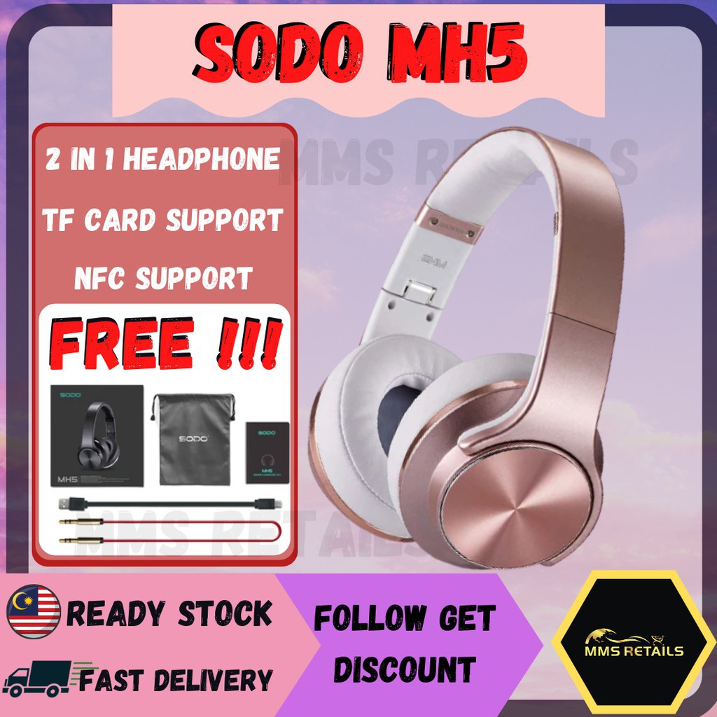 SODO MH5 2 In 1 Twist-Out Speaker Headphone Onikuma K19 Headset Bluetooth 4.2 Over-Ear GAMING ...