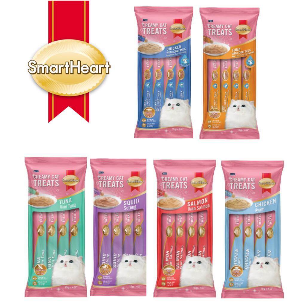 Smartheart Creamy Treats Cat Food 15g X 4 | Shopee Malaysia