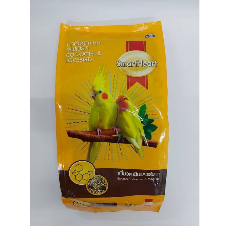 smart heart cockatiel & lovebird food 1kg makanan burung smart heart ...