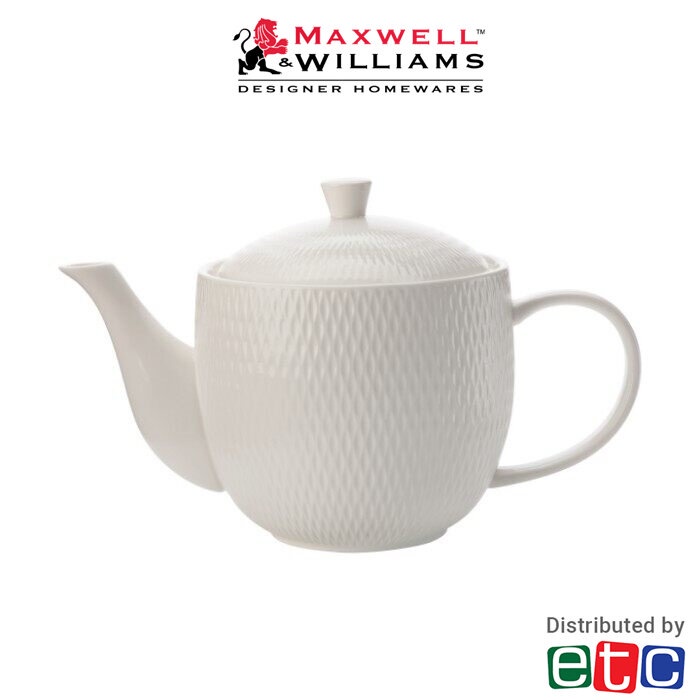 Maxwell & Williams White Basics Diamonds Teapot Gift Boxed (800ml ...