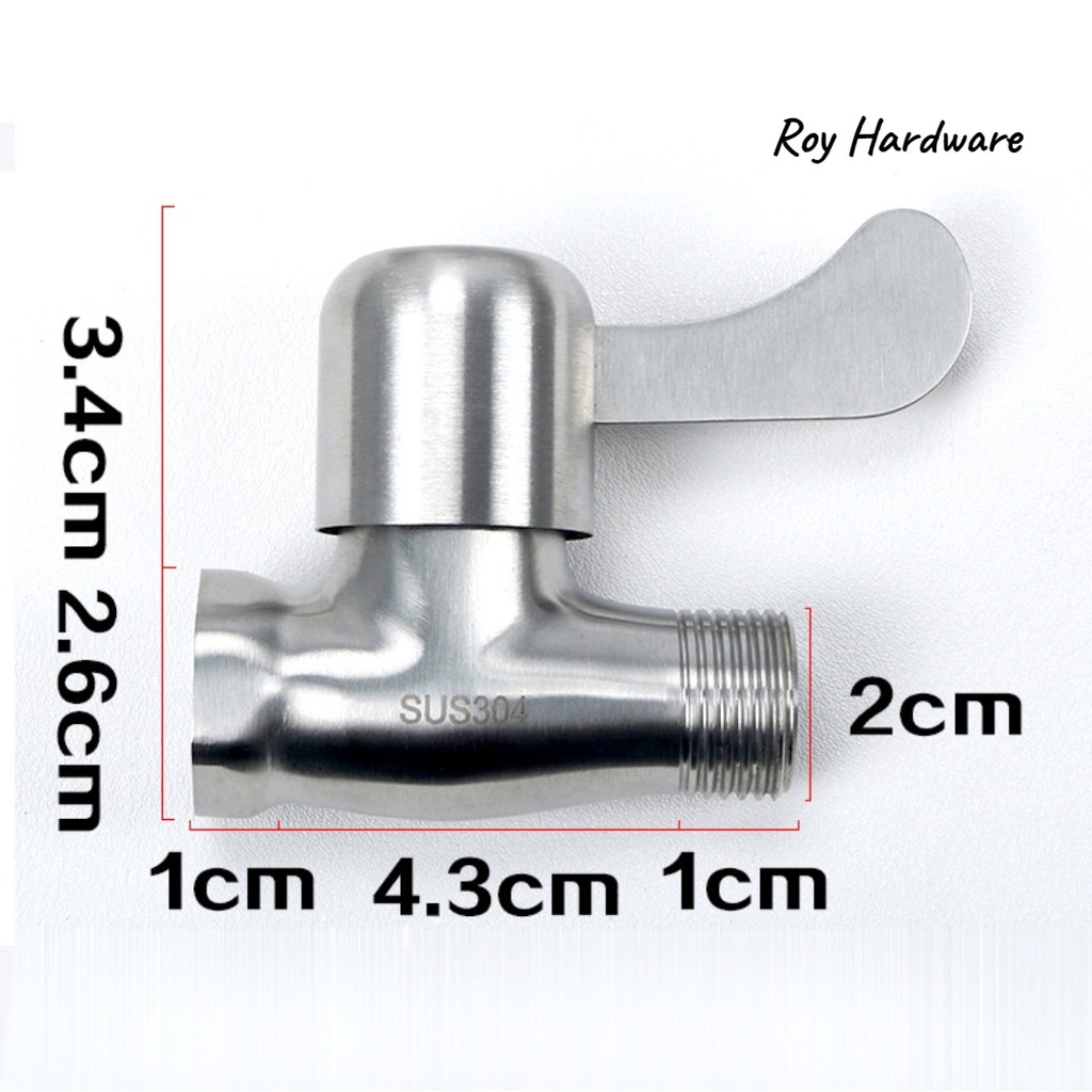 Bathroom Stop valve Stainless steel Sus304 water heater Dn15 1/2inch ...