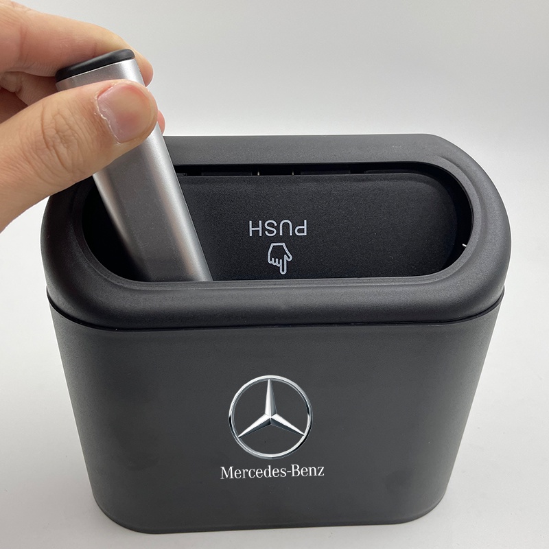 Car Trash Bin Hanging Vehicle Garbage Dust Case Box For Mercedes Benz ...