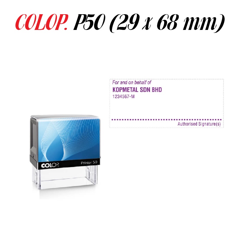 Printer Line Self-Inking Stamp | P10 P20 P30 P40 P50 P60 | Rubber Stamp COLOP | Shopee Malaysia