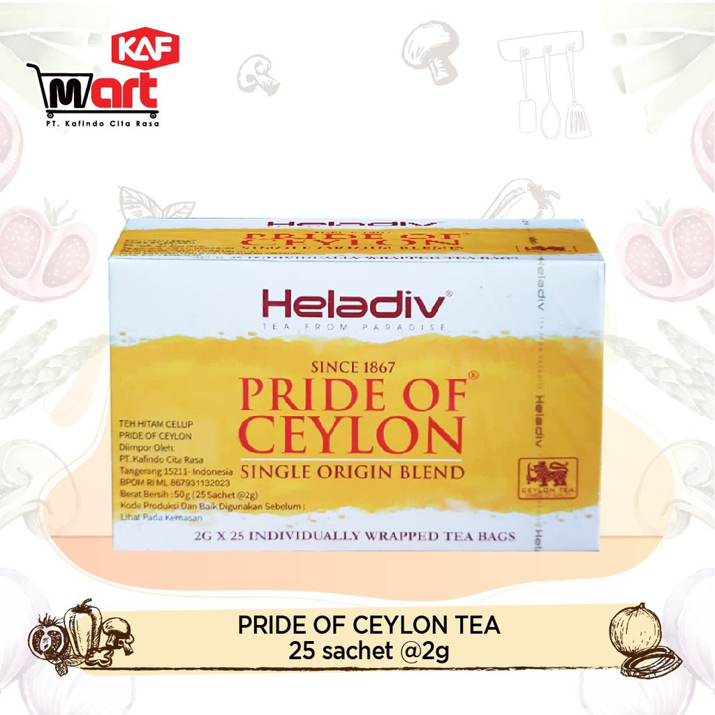 Pride of Ceylon Black Tea Heladiv 25 Sachets | Shopee Malaysia
