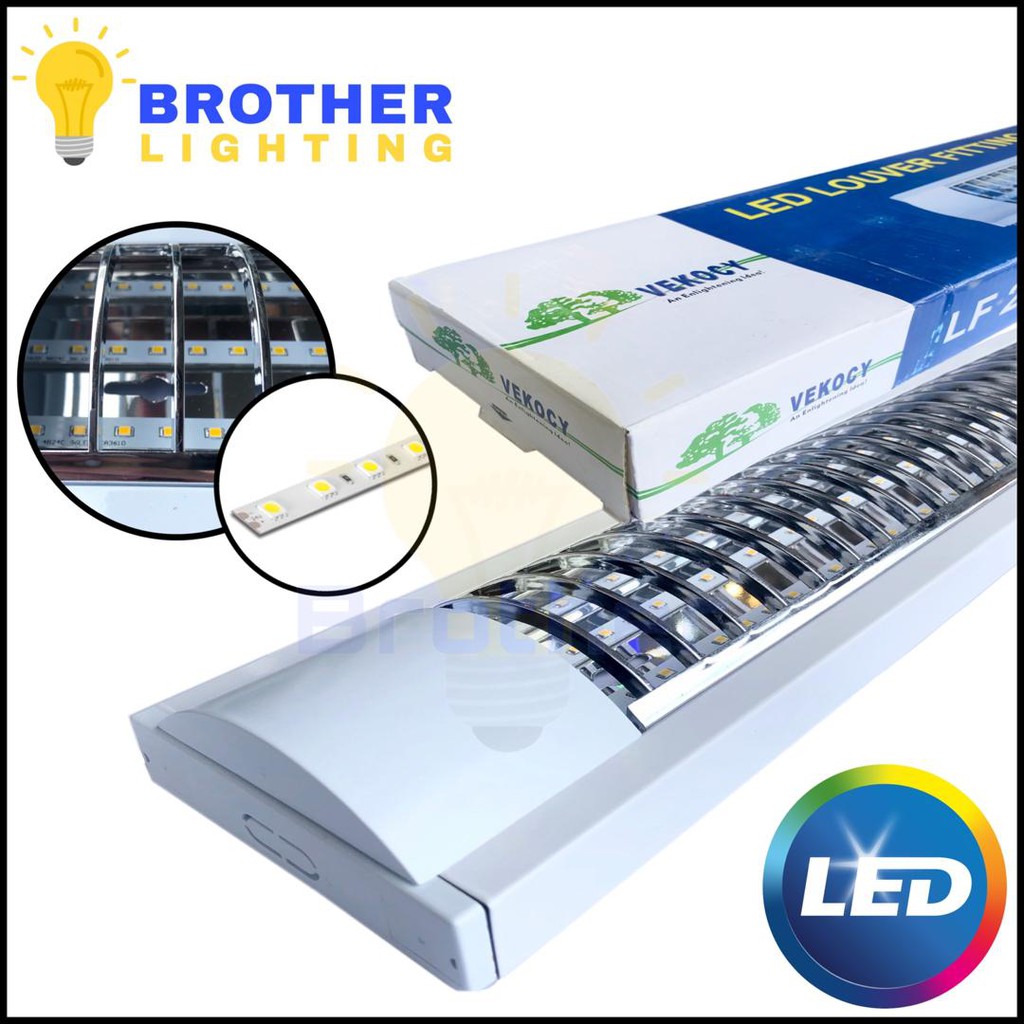 LED Louver Fitting Celling Light 24W / 36W Fluorescent Light Long Light ...