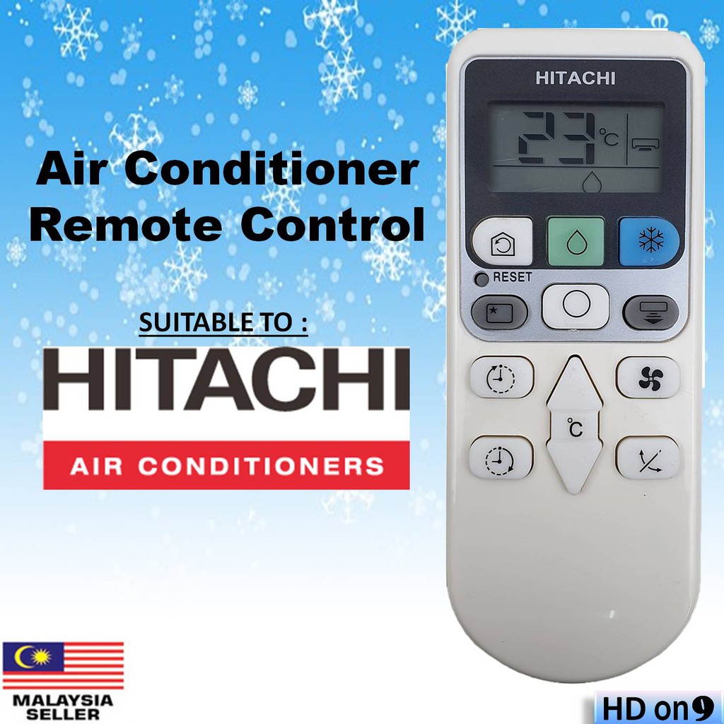 HITACHI Air Cond Aircon Aircond Remote Control Replacement (HI-02 ...