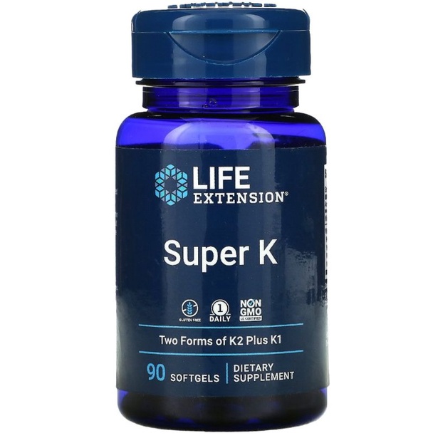Life Extension, Super K, Two Forms of K2 Plus K1, 90 Softgels | Shopee ...