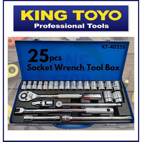 King Toyo 25PCS 1/2” HEAVY DUTY SOCKET WRENCH SET KT-4025S / King Toyo ... King Toyo 25PCS 1/2” HEAVY DUTY SOCKET WRENCH SET KT-4025S / King Toyo ...