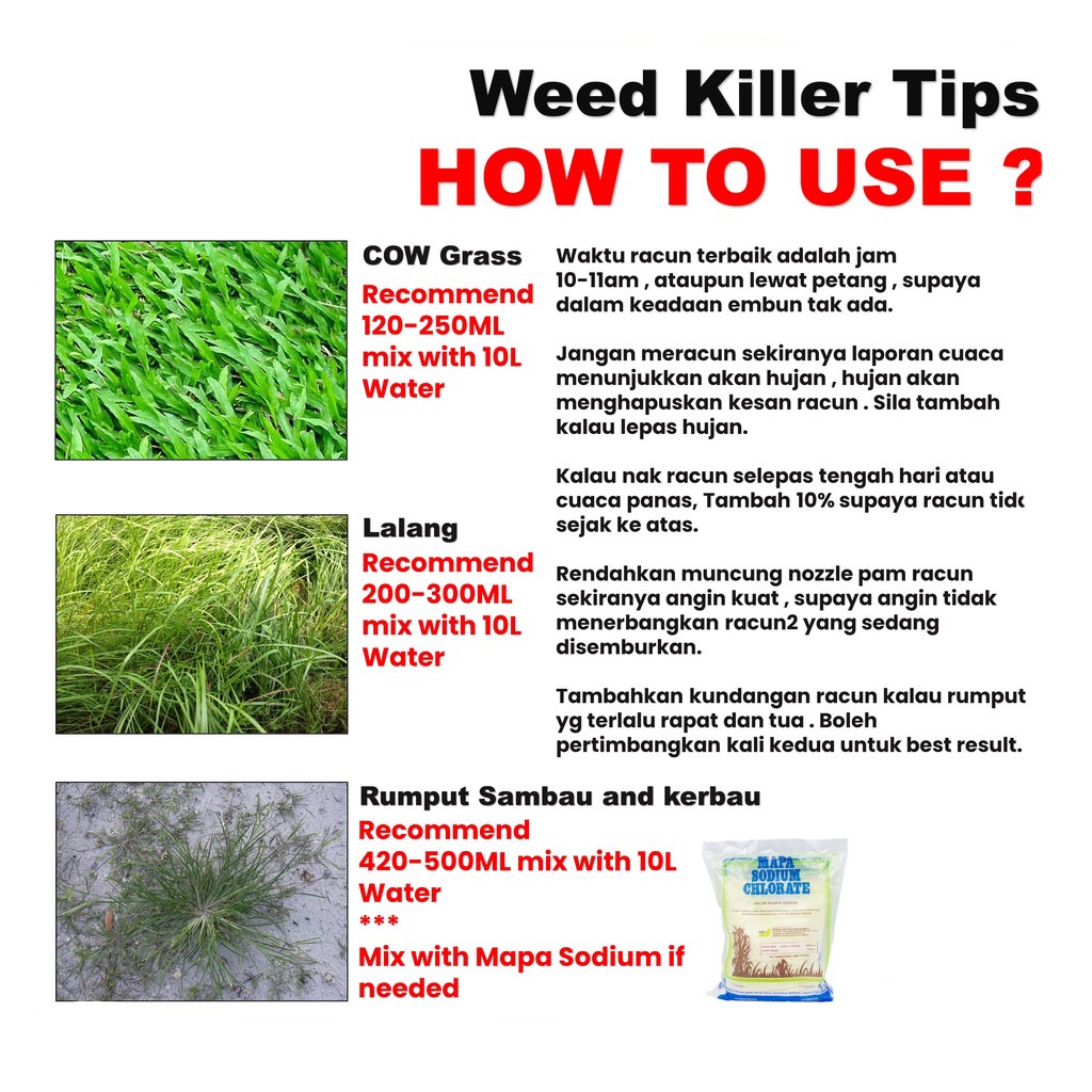 [ 1 UNIT ] 4L ROUND UP SPARK rumput rampai racun rumput roundup racun ...