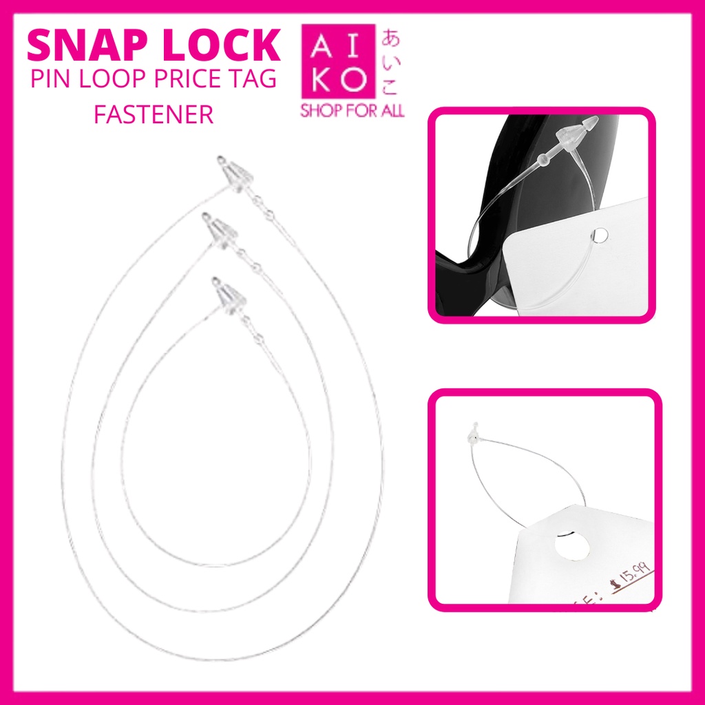 (AIKO) SNAP LOCK PIN LOOP PRICE TAG FASTENER PIN 5000PCS | Shopee Malaysia