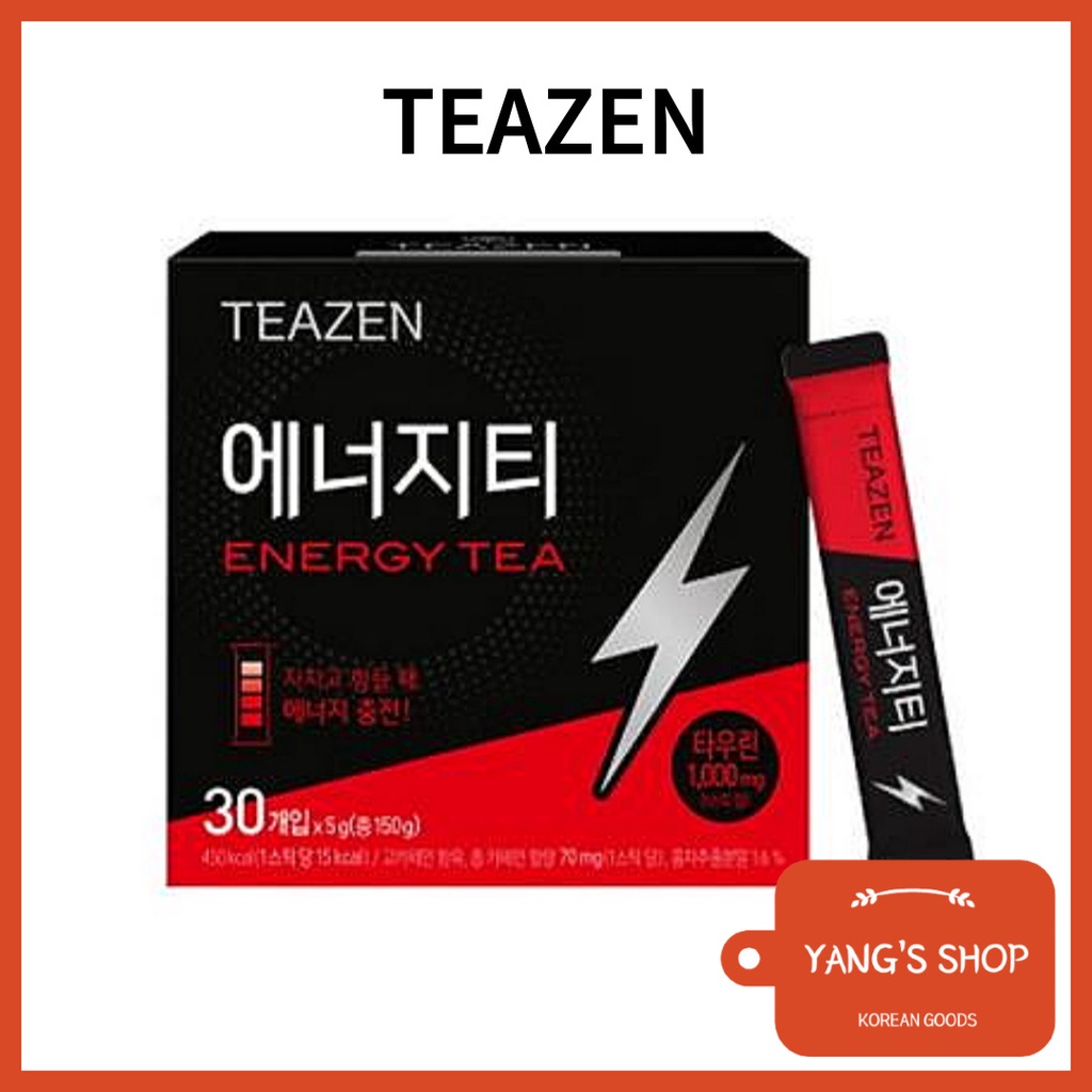 [TEAZEN] Premium Energy Tea Powder 5g X 10T / 30T / Low Calorie / Sticks / Energy Drinks ...