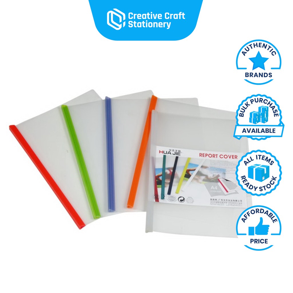 10 pcs A4 Easy Slide Rail File Folder 10mm bar / HQ310 Clear cover ...