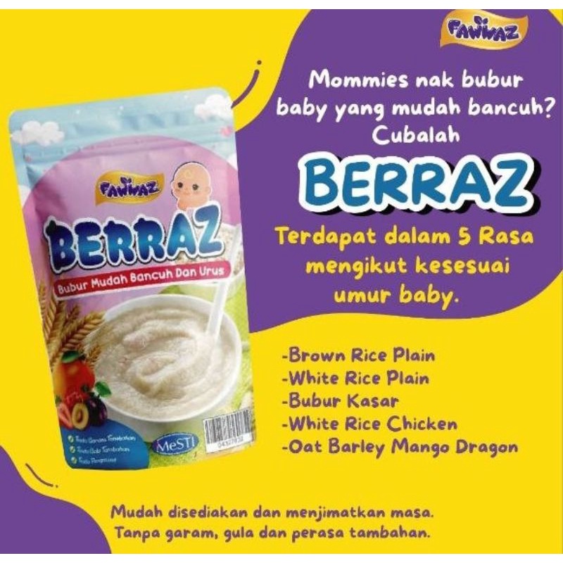 Bubur Makanan Bayi 6 bulan ke atas Fawwaz Baby Food (Muslim) | Shopee ...