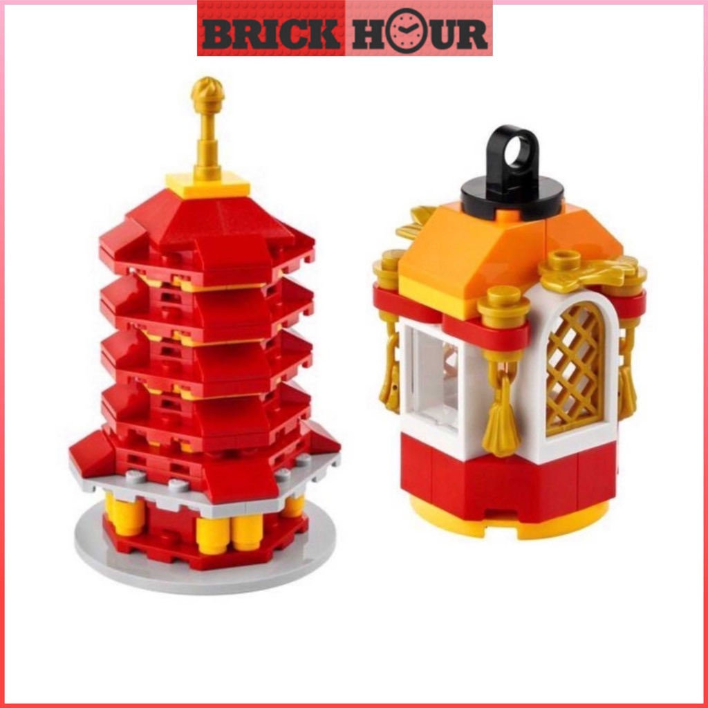 LEGO SEASONAL CHINESE LUNAR NEW YEAR Pagoda and Lantern | Shopee Malaysia