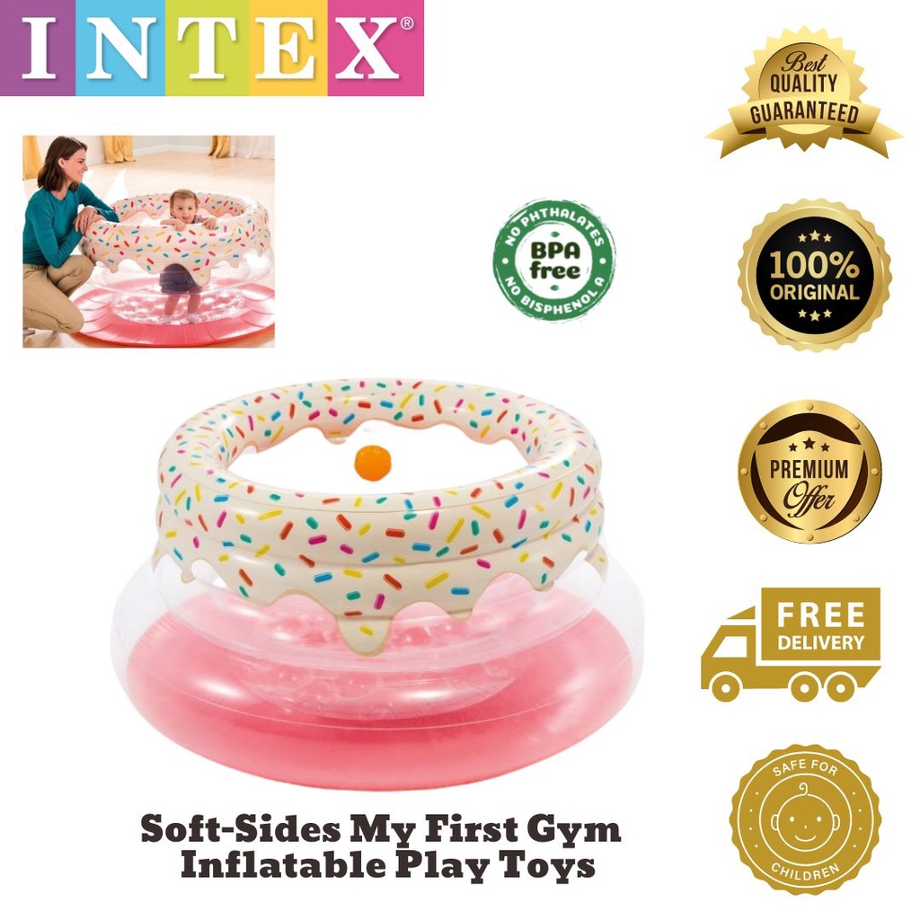 48476 INTEX Soft-Sides My First Gym Inflatable Play Toys Baby pool | Shopee Malaysia