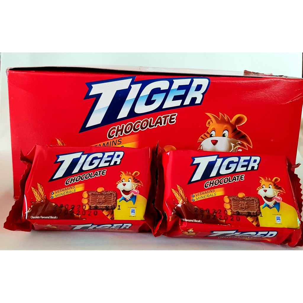 Tiger Biscuits - Original / Chocolate / Susu - 1 ctn (53.2g/75g x 12 ...