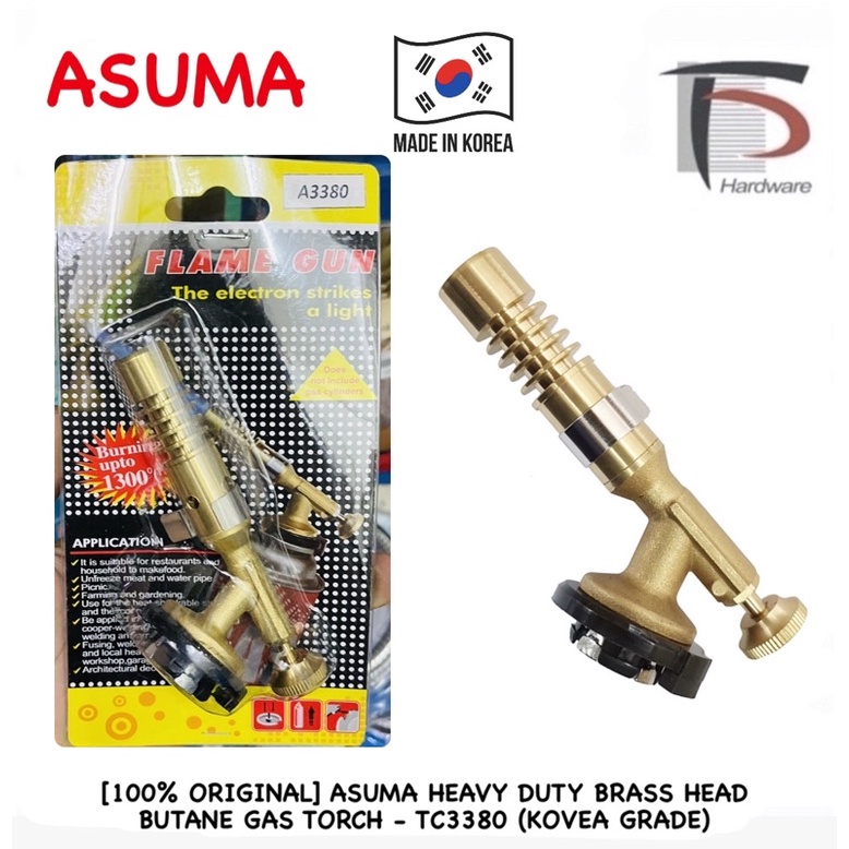 [100% ORIGINAL] ASUMA HEAVY DUTY BRASS HEAD BUTANE GAS TORCH - TC3380 ...