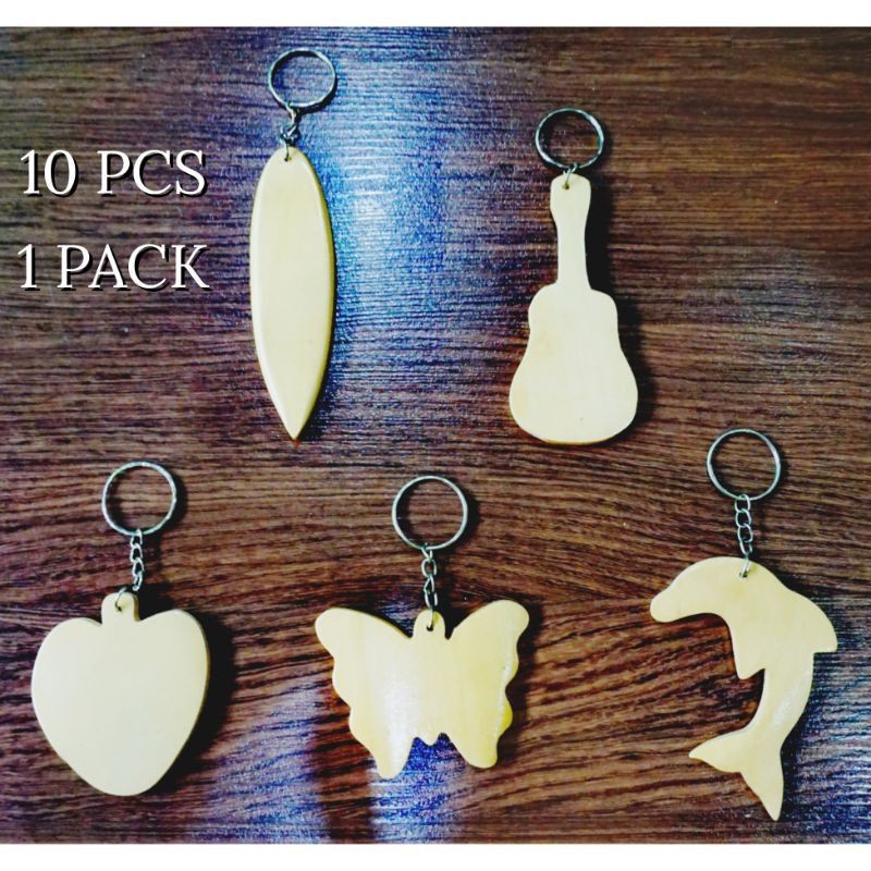 Keychain Kayu Kosong 10 PCS 1 PACK🔥READY STOCK🔥 | Shopee Malaysia