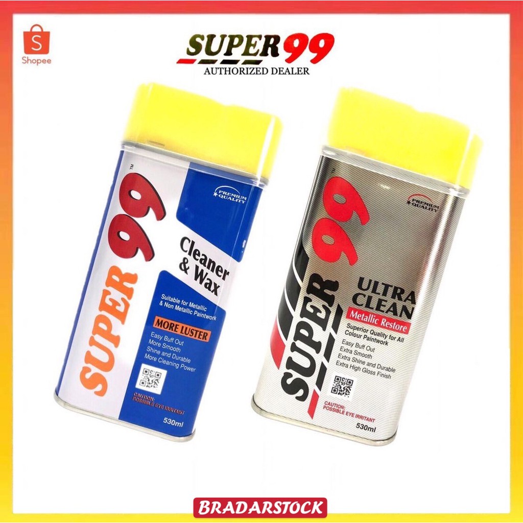 99 SUPER CLEANER WAX 530ML Car Metallic Body Paint Restore Renew Polish ...