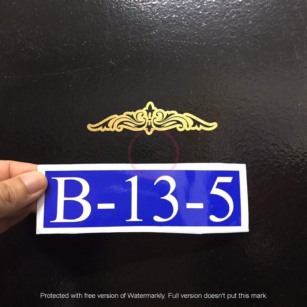 CFS223 House No. Rumah Unit Number address alamat Stiker Sticker Vinyl ...