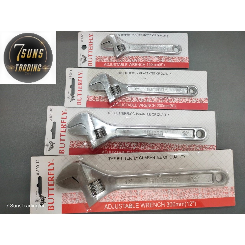 BUTTERFLY ADJUSTABLE WRENCH 800 "Liyabe" | Shopee Malaysia