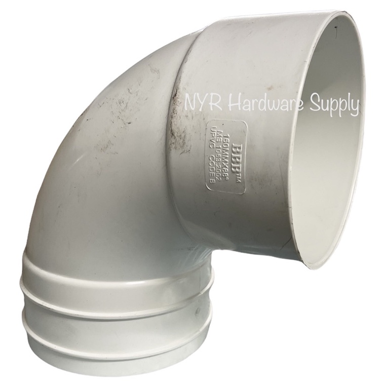 6” (160mm) Upvc Pipe Fitting White Elbow 90Degree Elbow 45Degree Socket ...