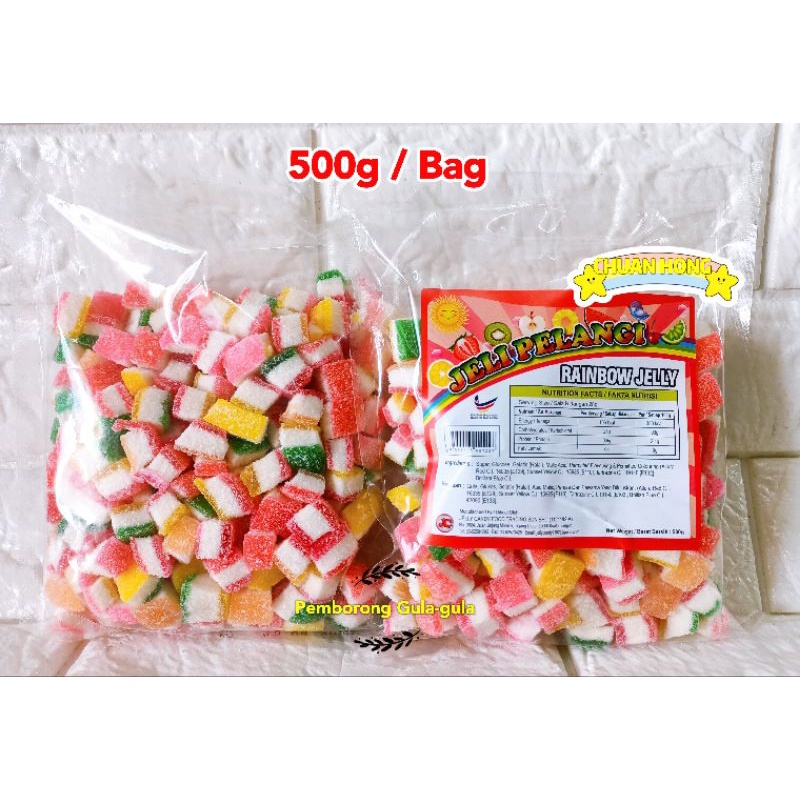 Jeli Pelangi Gula Lembut Rainbow Jelly 500g / Bag | Shopee Malaysia