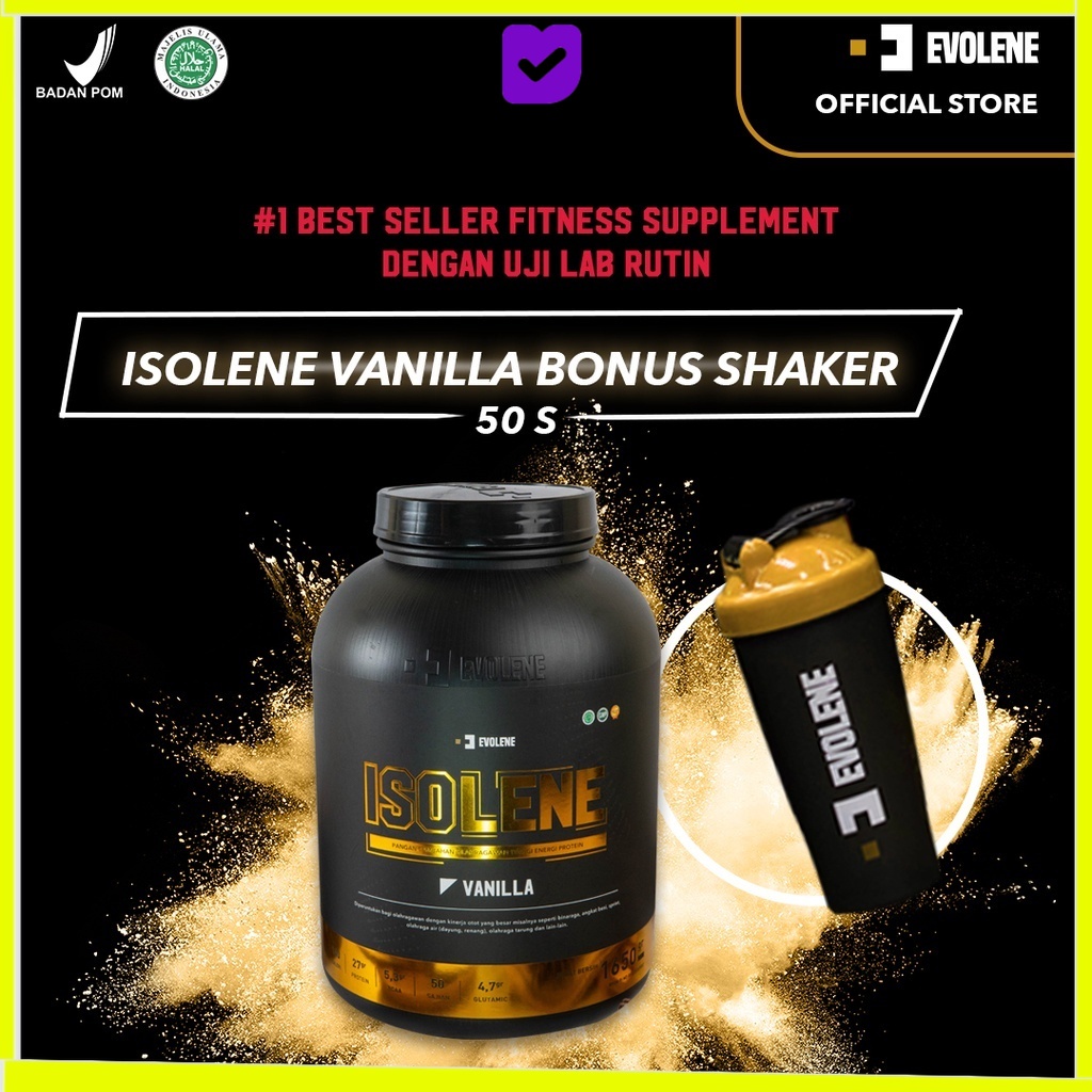 Evolene Isolene Vanilla 1650gr/50 Sachet Free SHAKER - premium Quality ...