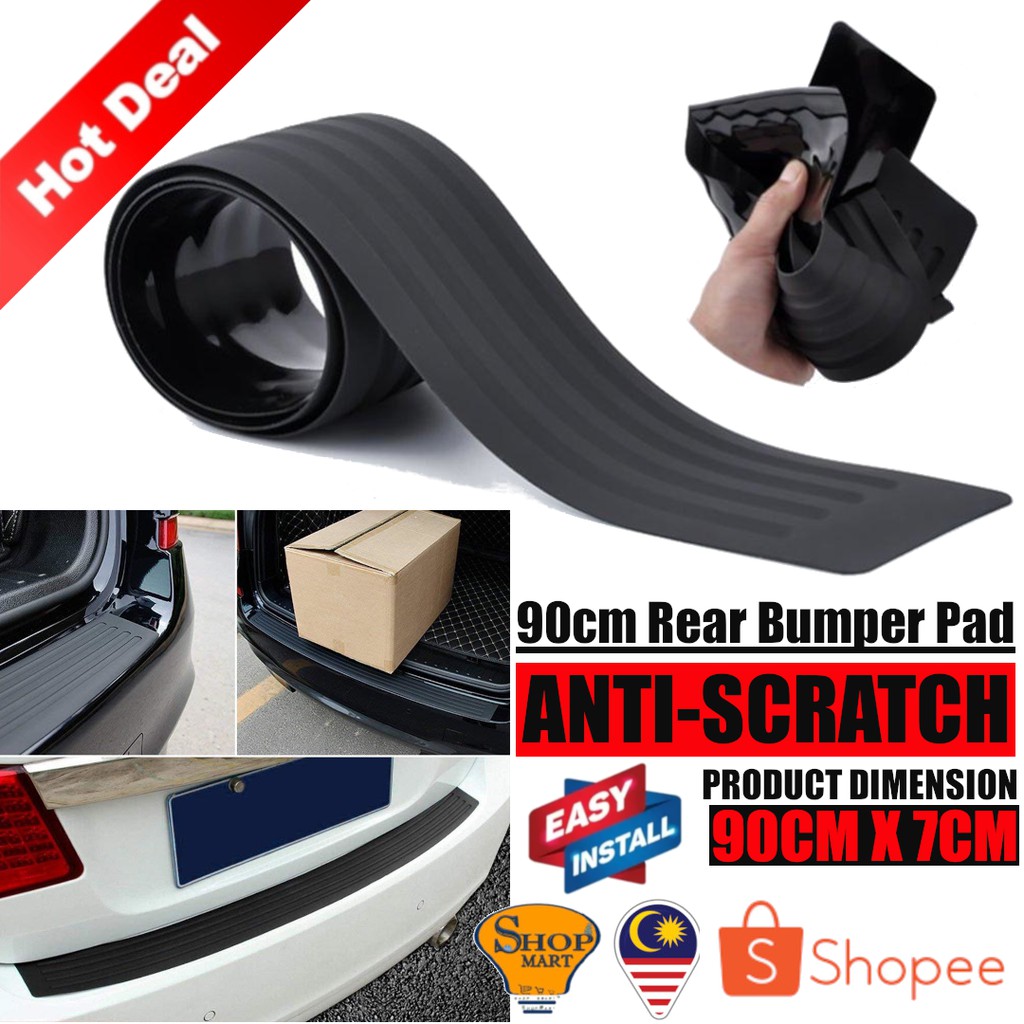 90cm Car Trunk Rear Bumper Protector Rubber Pad Cover Sticker Guard ...