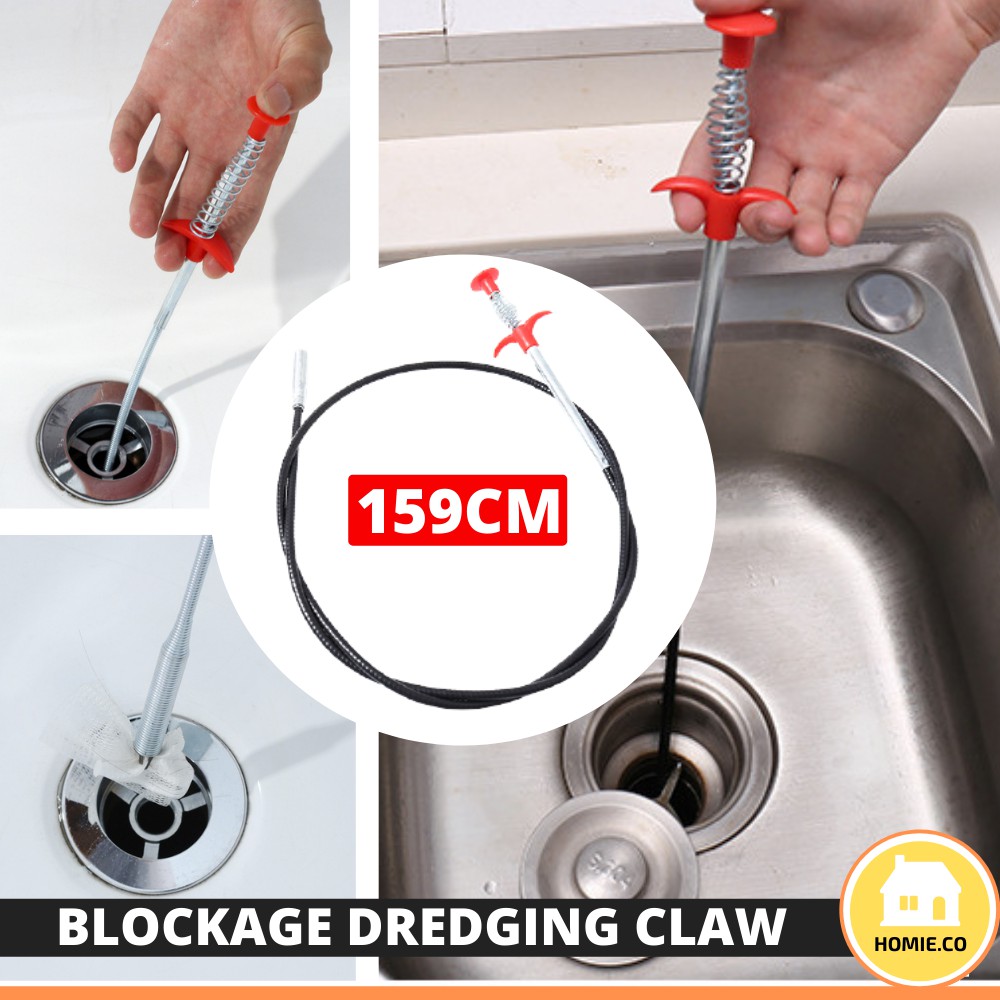🔥Ready Stock🔥 Spring Pipe Dredging Tools Drain Snake Drain Cleaner ...
