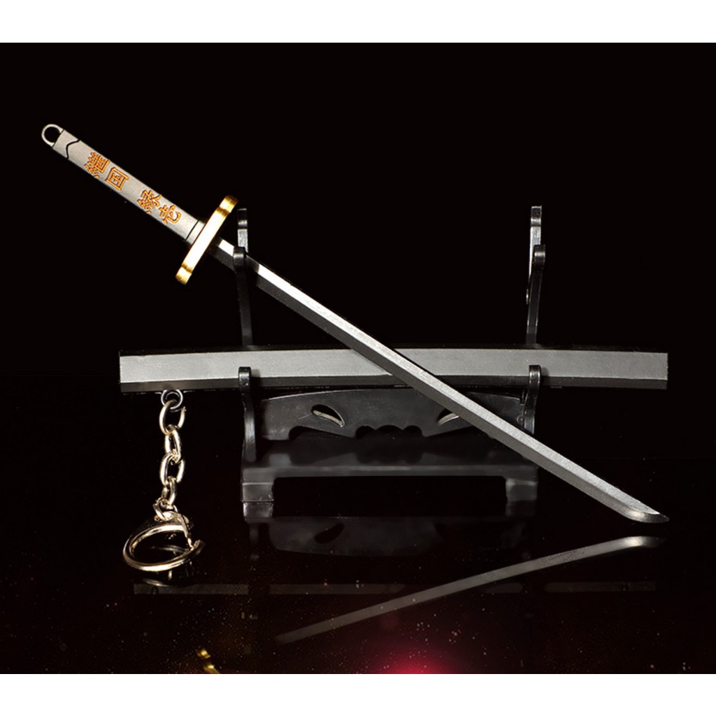Demon Slayer keychain sword charm cosplay tanjiro rengoku zenitsu giyu ...