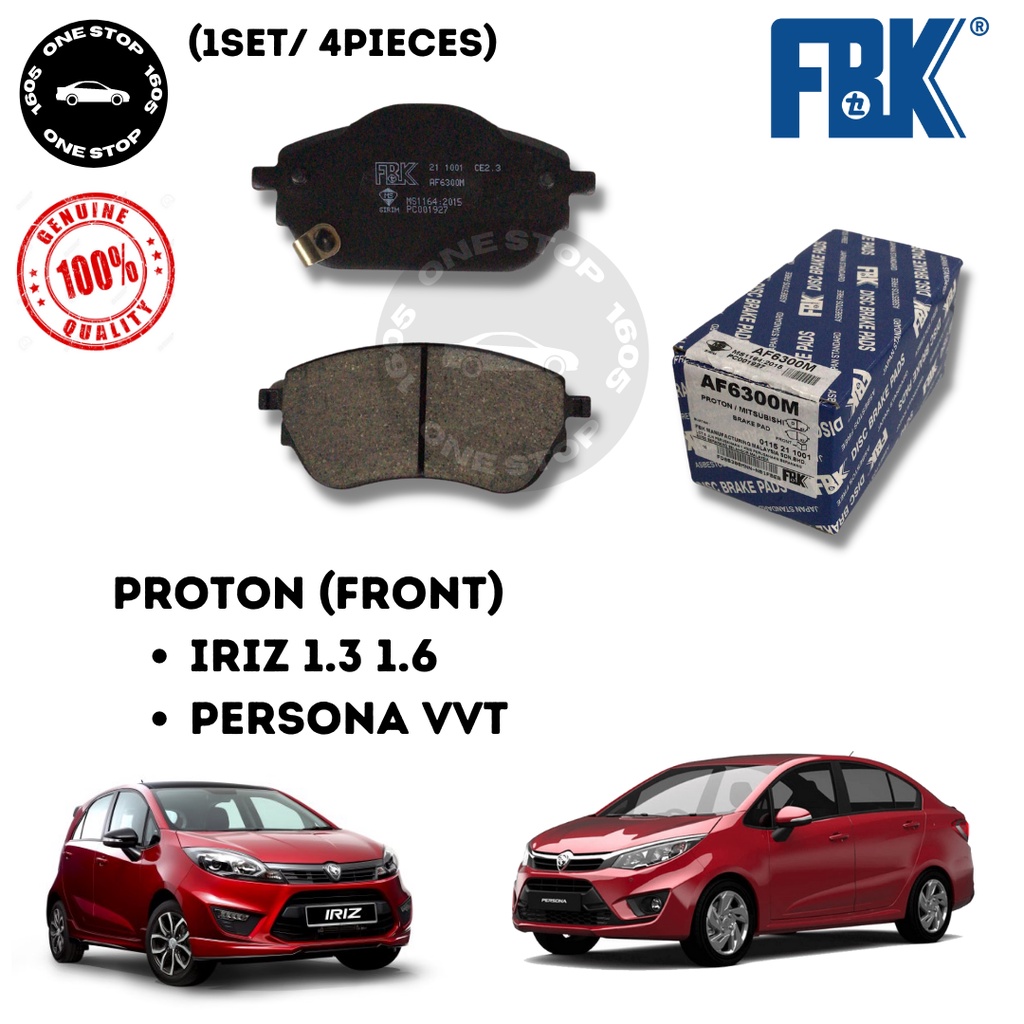 PROTON IRIZ BH3 1.3 BH6 1.6 PERSONA VVT FBK FRONT DISC BRAKE PAD ...