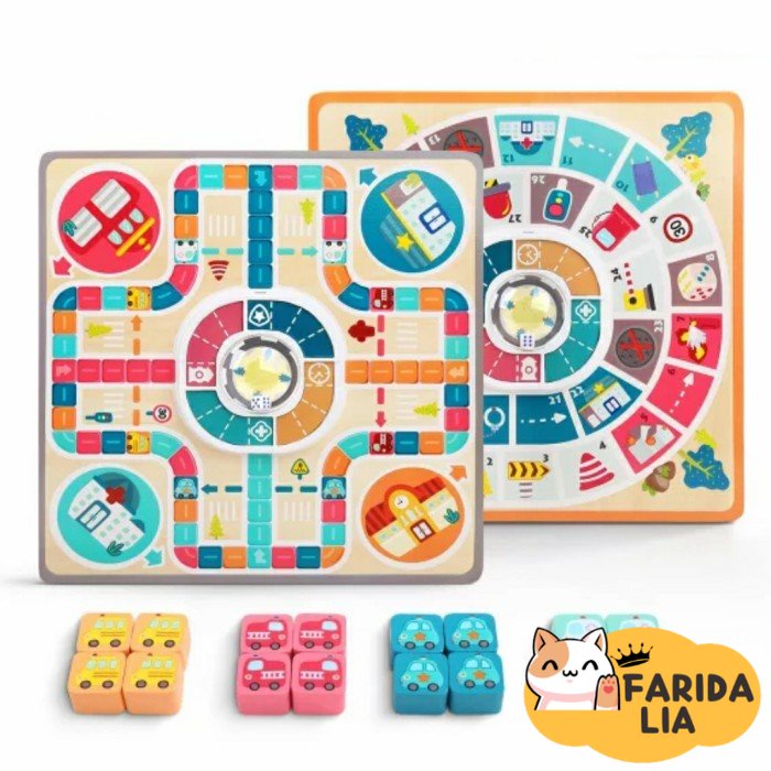 KAYU Wooden ludo board game kids family games Wooden ludo Toys kids ...