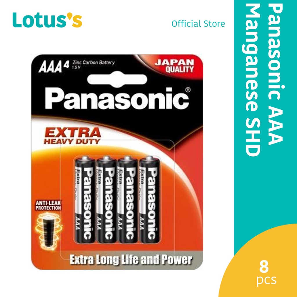 Panasonic AAA Manganese Super Heavy Duty Batteries (6 pcs + 2 pcs) | Shopee Malaysia
