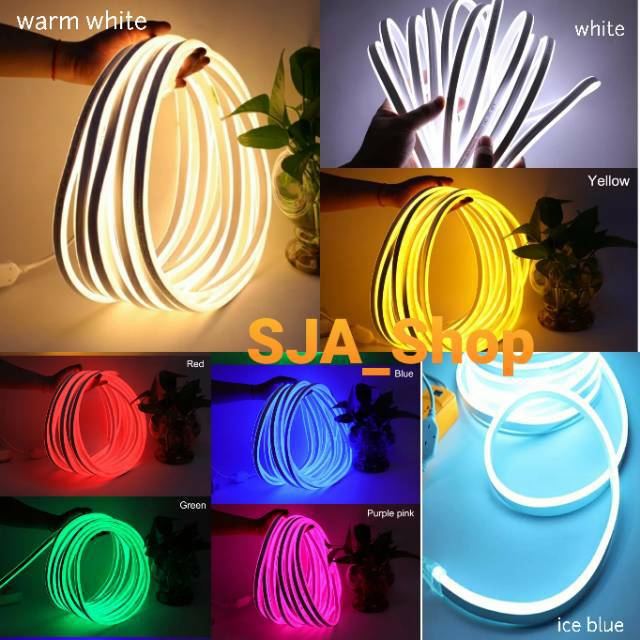 Neon flex flexible 220v 8x16mm 1 roll contains 50 meters (free 3 pcs ...