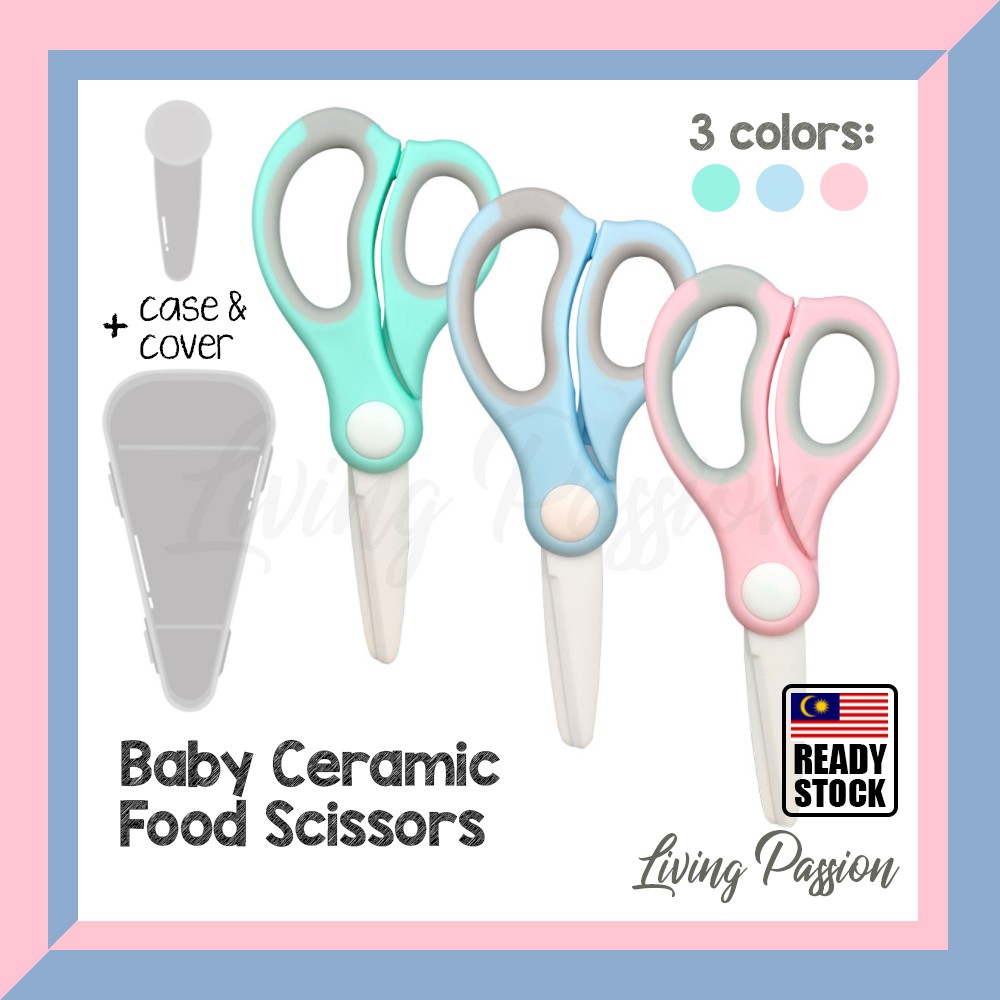 Baby Ceramic Food Safe Cutting Scissors Children Kids Kitchen Food ...