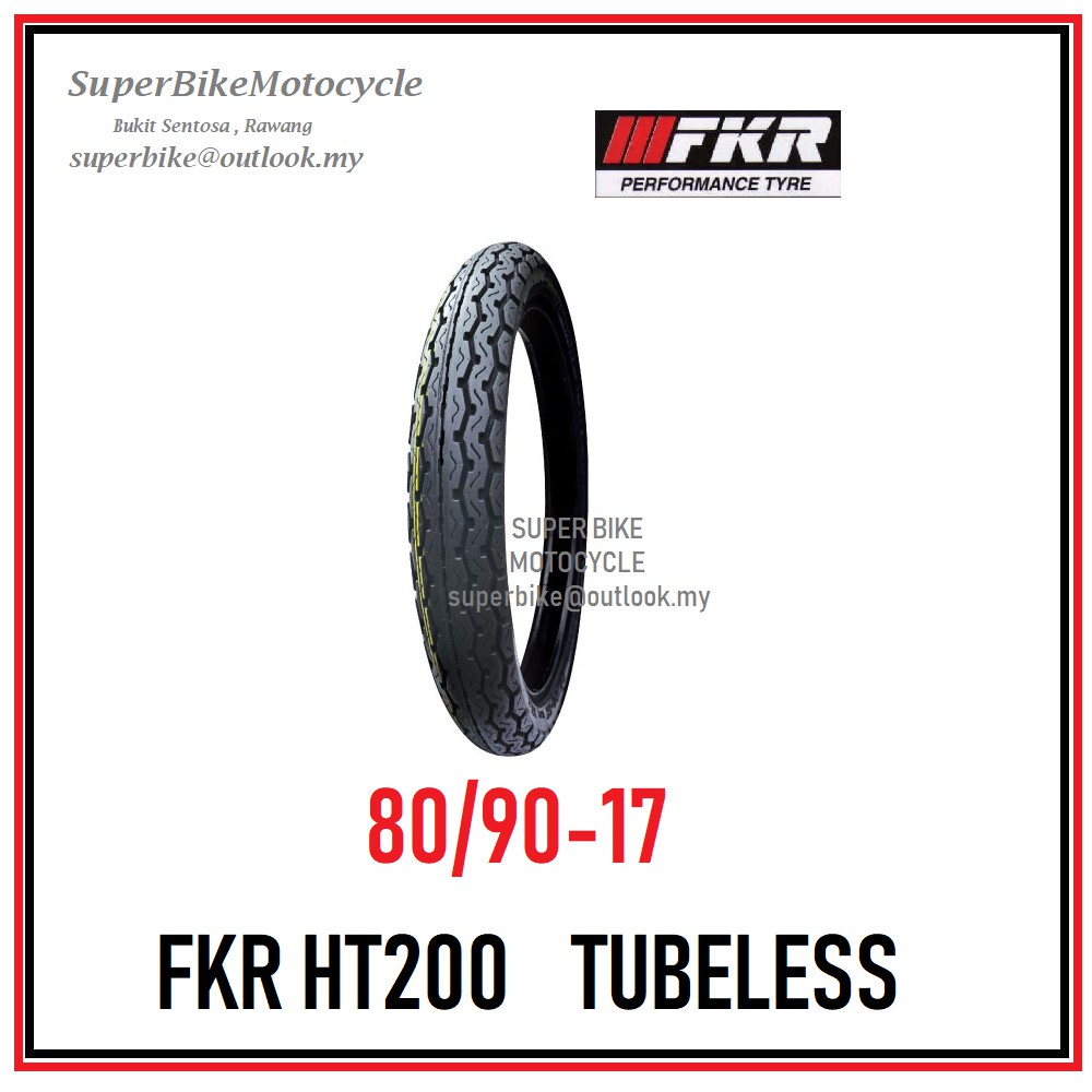 FKR HT200 80/90-17 Tubeless Motorcycle Tyre (TT100) | Shopee Malaysia