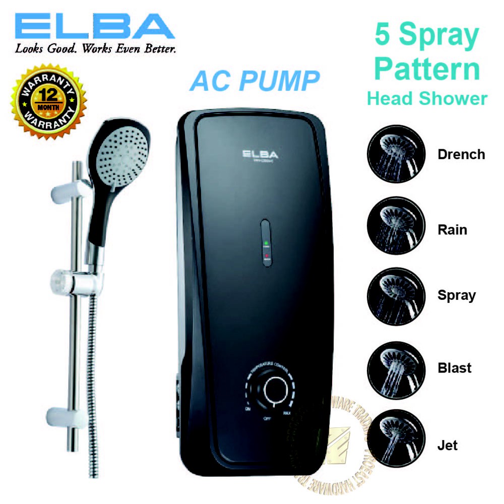 ELBA WATER HEATER EWH-G3663AC (MB) WITH AC pump | Shopee Malaysia